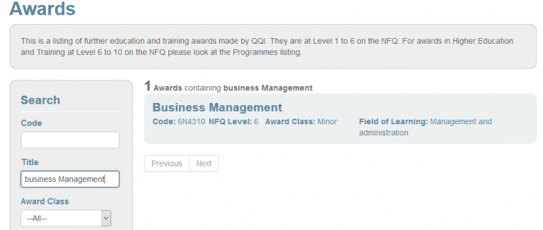 Progression from QQI Level 5 and Level 6 component certificates ...